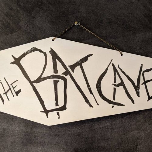 The Bat Cave Goth Club London Replica Batcave Sign 1982 Ink - Etsy