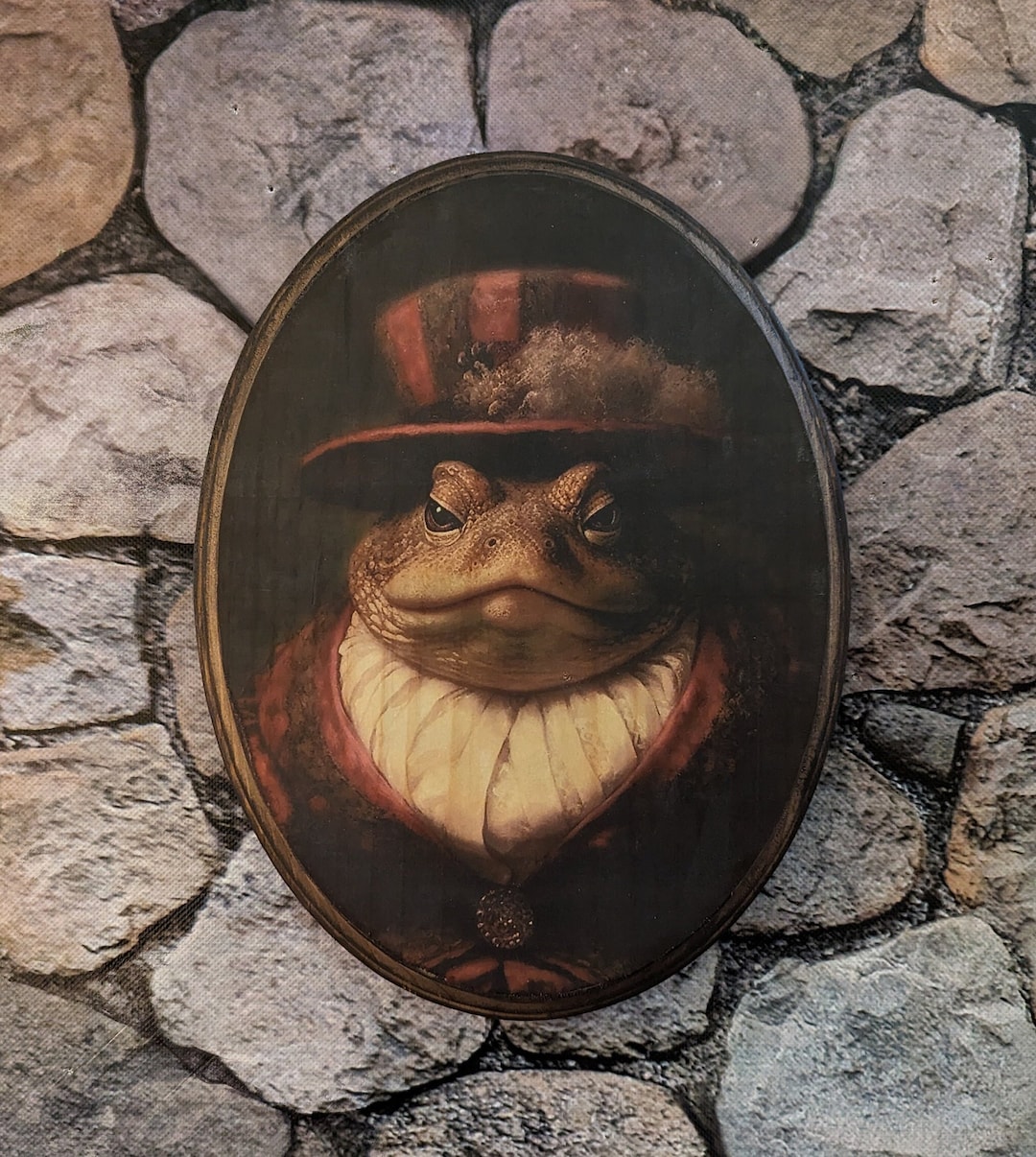 Miss Toad Victorian Portrait - Vintage Style Animal Wall Art - Wooden ...