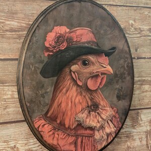 Miss Buff Orpington Chicken Hen Victorian Portrait - Vintage Style Farm ...