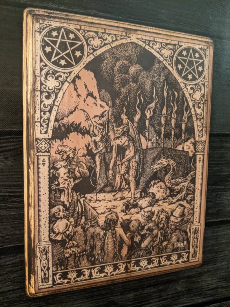 Demonic Altar Wood Plaque- La Vie Execrable De Guillemette Babin ...