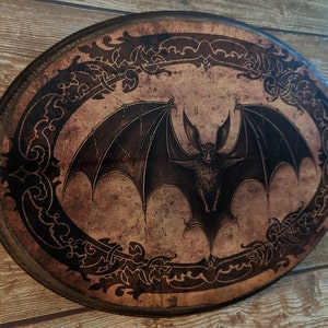 Bat Victorian Portrait Wooden Wall Art- Vintage Style Animal Wall Art ...