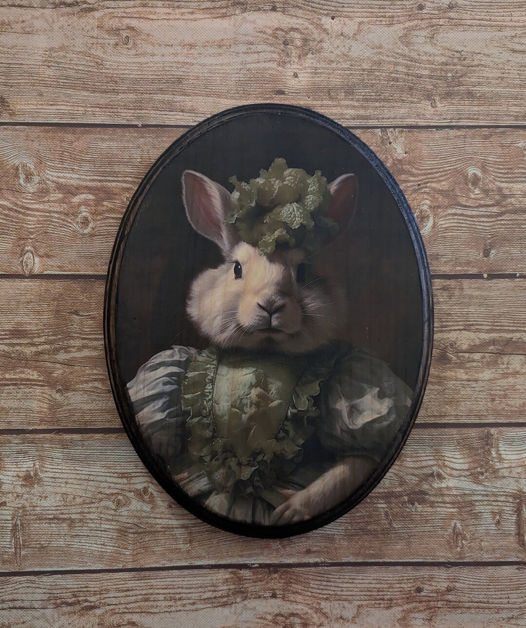 Miss Rabbit Victorian Portrait - Vintage Style Cottagecore Animal Wall ...