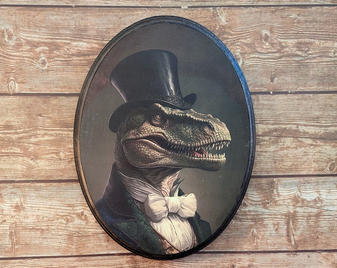 Mr T Rex Dinosaur Victorian Portrait Vintage Style Tyrannasaurus Rex ...