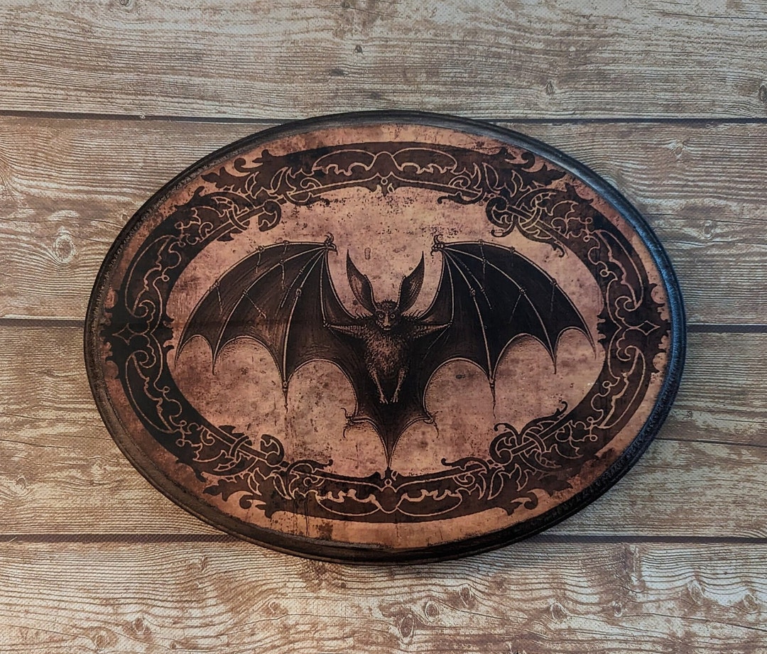 Bat Victorian Portrait Wooden Wall Art- Vintage Style Animal Wall Art ...