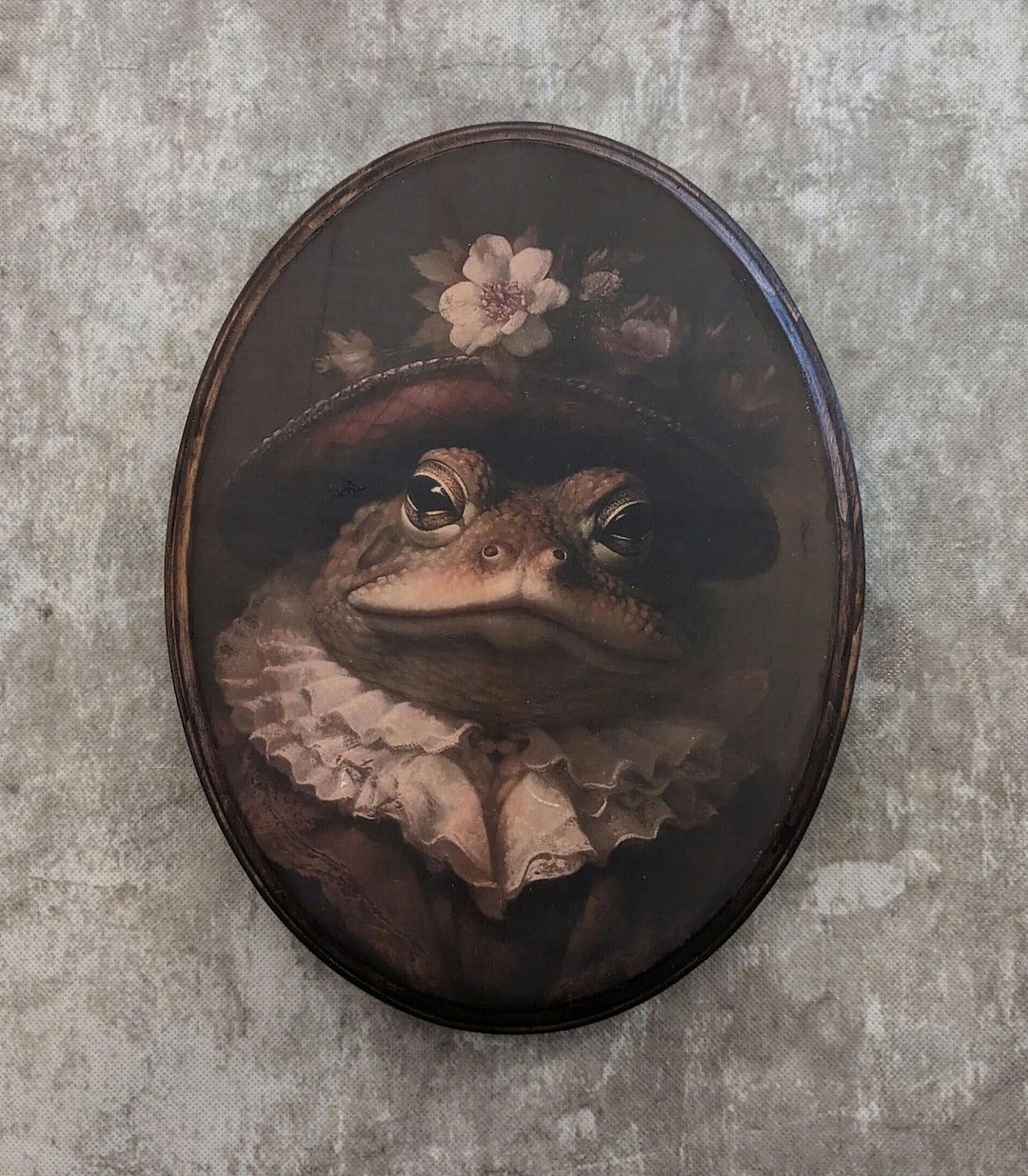 Miss Frog Victorian Portrait - Vintage Style Cottagecore Animal Wall ...