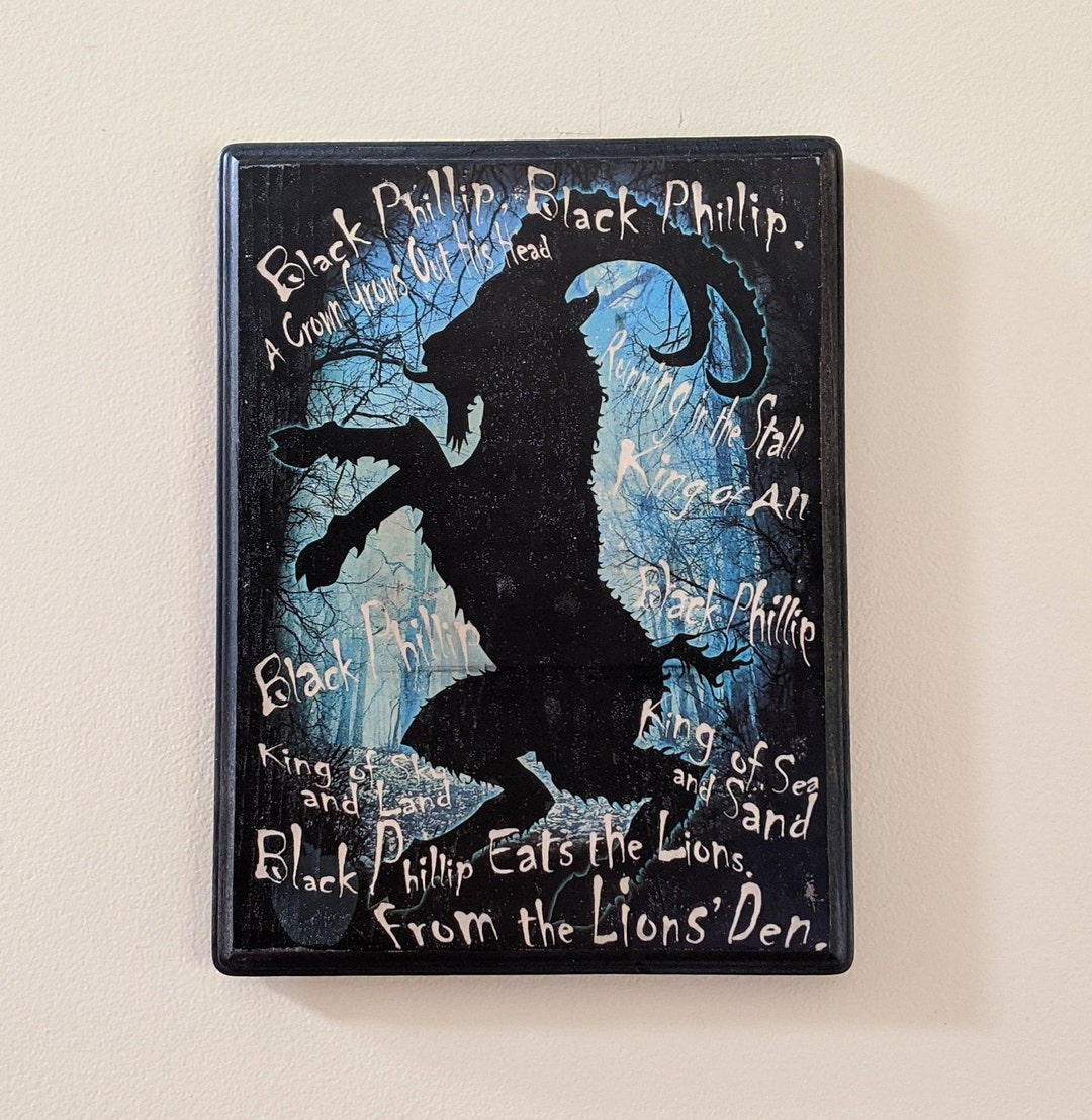 Black Phillip Devil Goat Wooden Plaque - the Witch Vvitch - Wood Sign ...