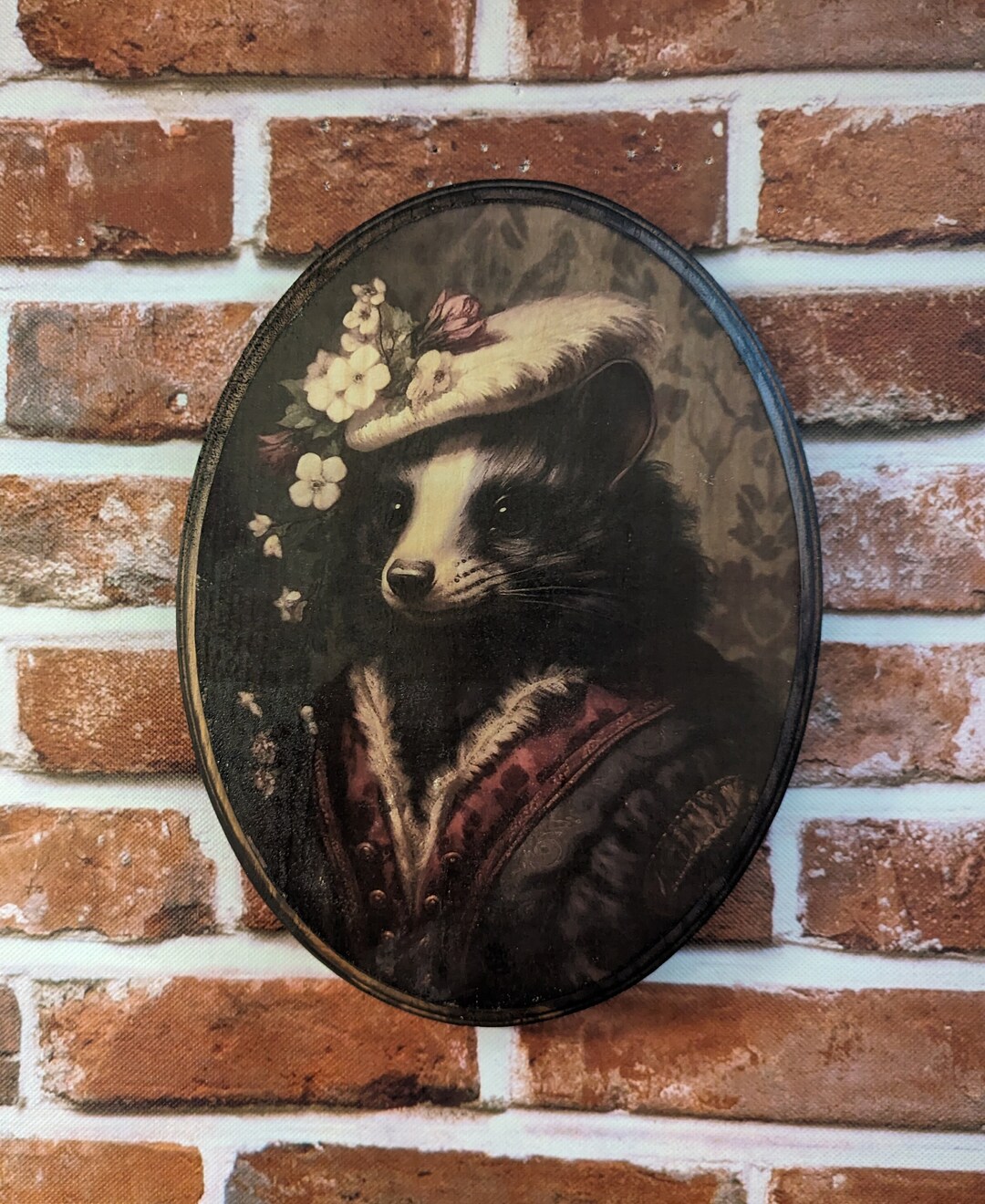 Mr Skunk Victorian Wall Art - Vintage Style Animal Wall Art - Woodland ...