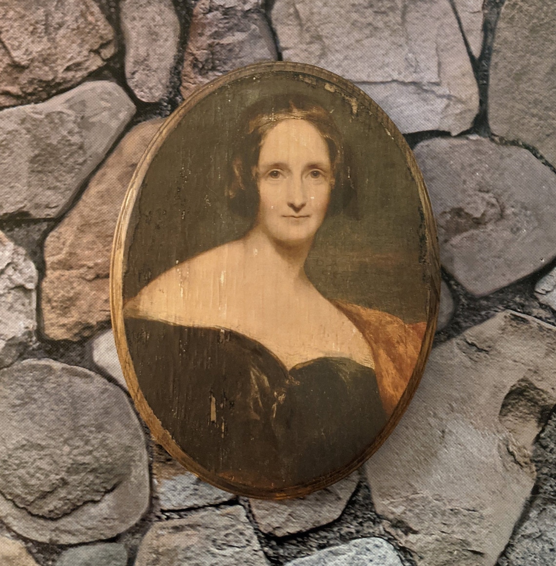 Mary Shelley Portrait Wooden Sign Wall Plaque English - Etsy Sweden