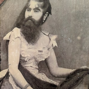 Annie Jones Bearded Lady Woman - Freak Show Hanging Wall Plaque Sign ...