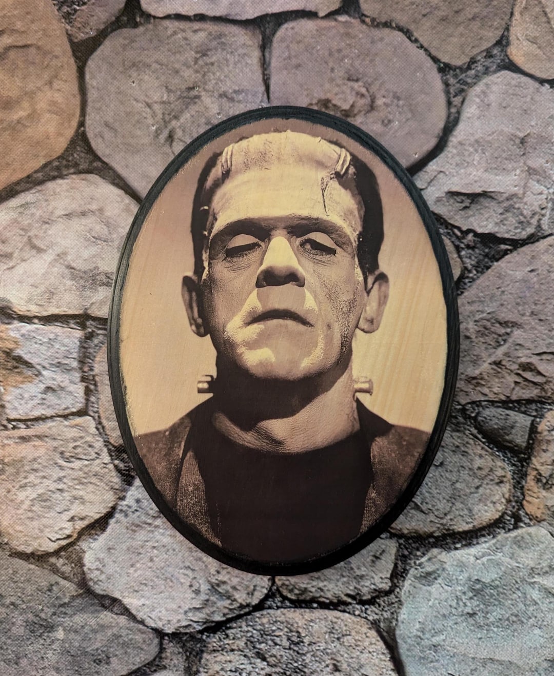 Frankenstein Wood Portrait - Universal Monsters Classic Horror Movie ...