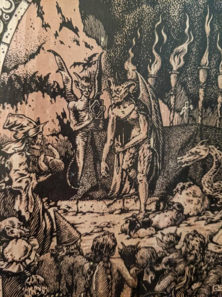 Demonic Altar Wood Plaque- La Vie Execrable De Guillemette Babin ...