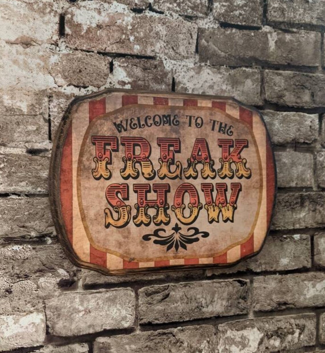 Welcome to the Freak Show Wooden Wall Plaque Sideshow - Etsy