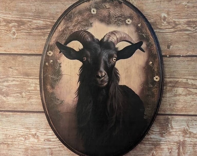 Black Phillip Goat Victorian Wall Art Vintage Style Animal Wall Art ...