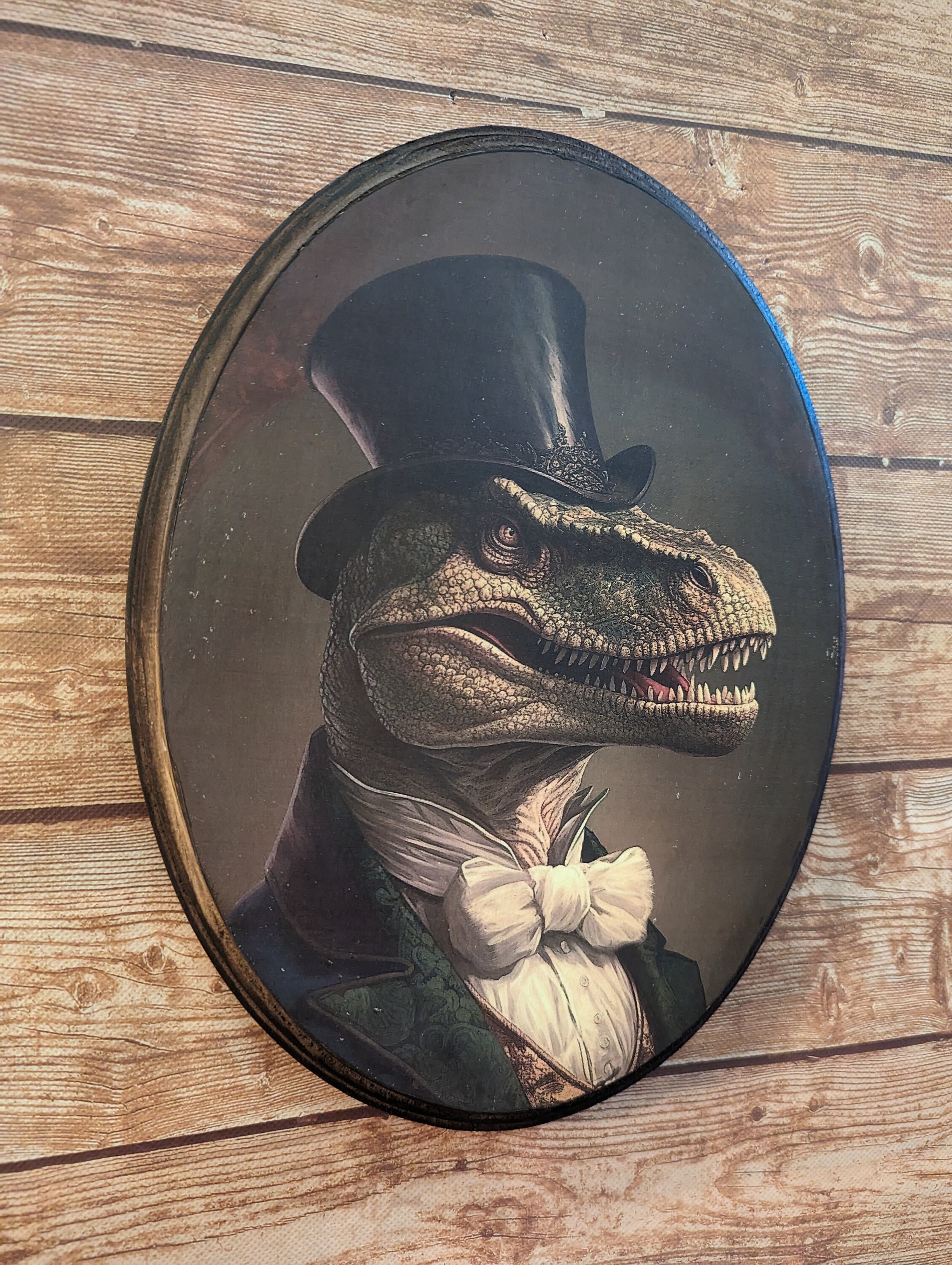 Mr T Rex Dinosaur Victorian Portrait - Vintage Style Tyrannasaurus Rex ...