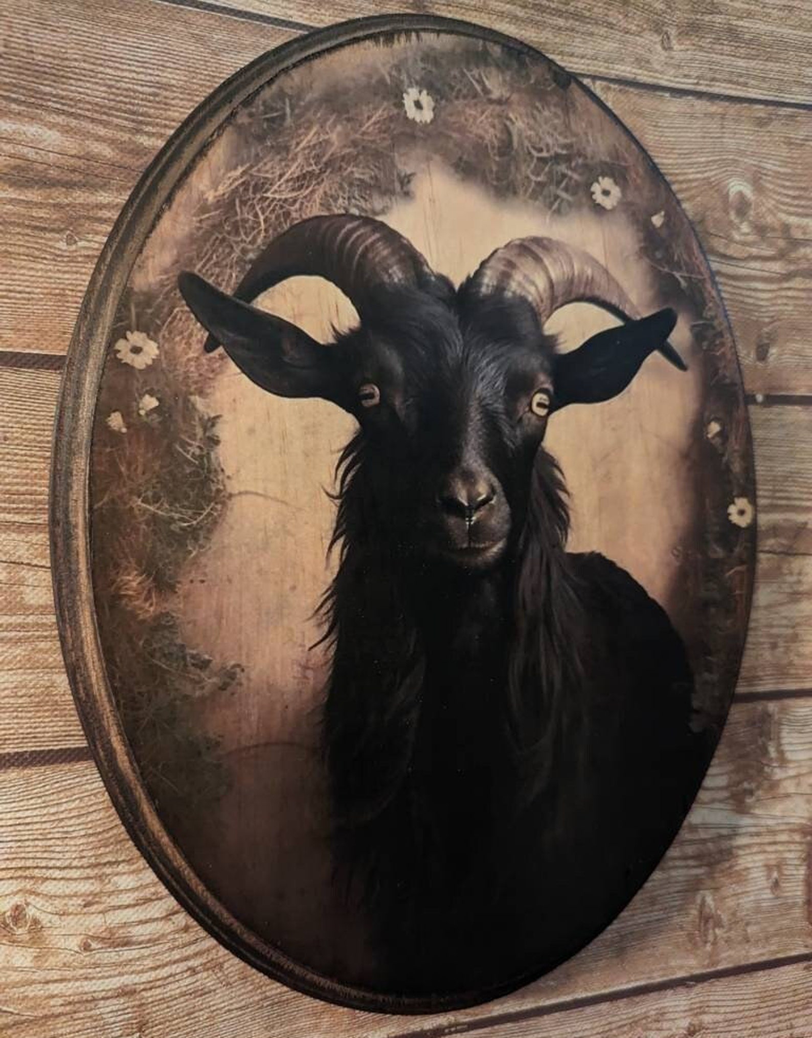 Black Phillip Goat Victorian Wall Art Vintage Style Animal Wall Art ...