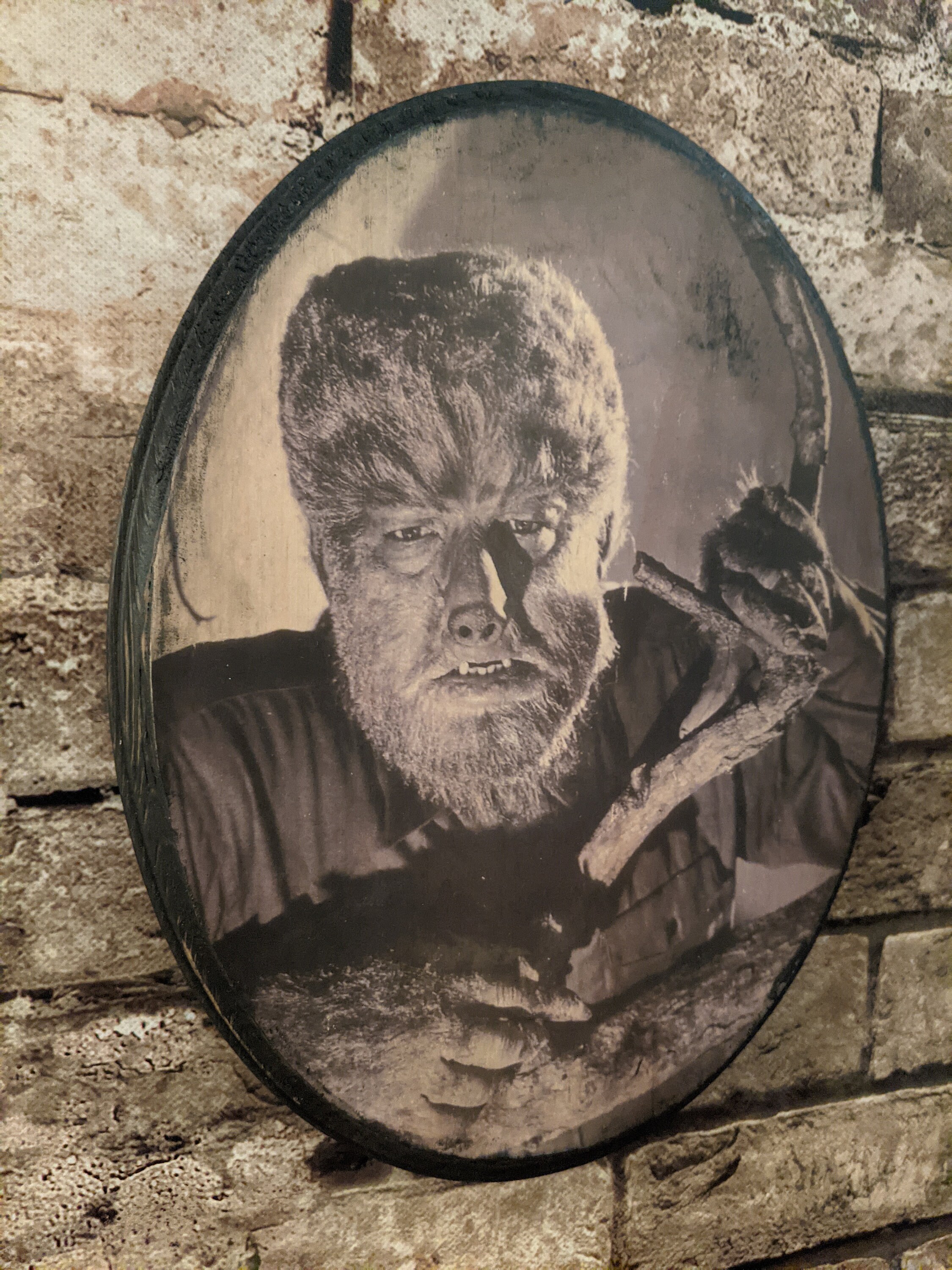 Wolfman Portrait 9 X 12 Inch - Universal Monsters- Lon Chaney Jr Wood ...