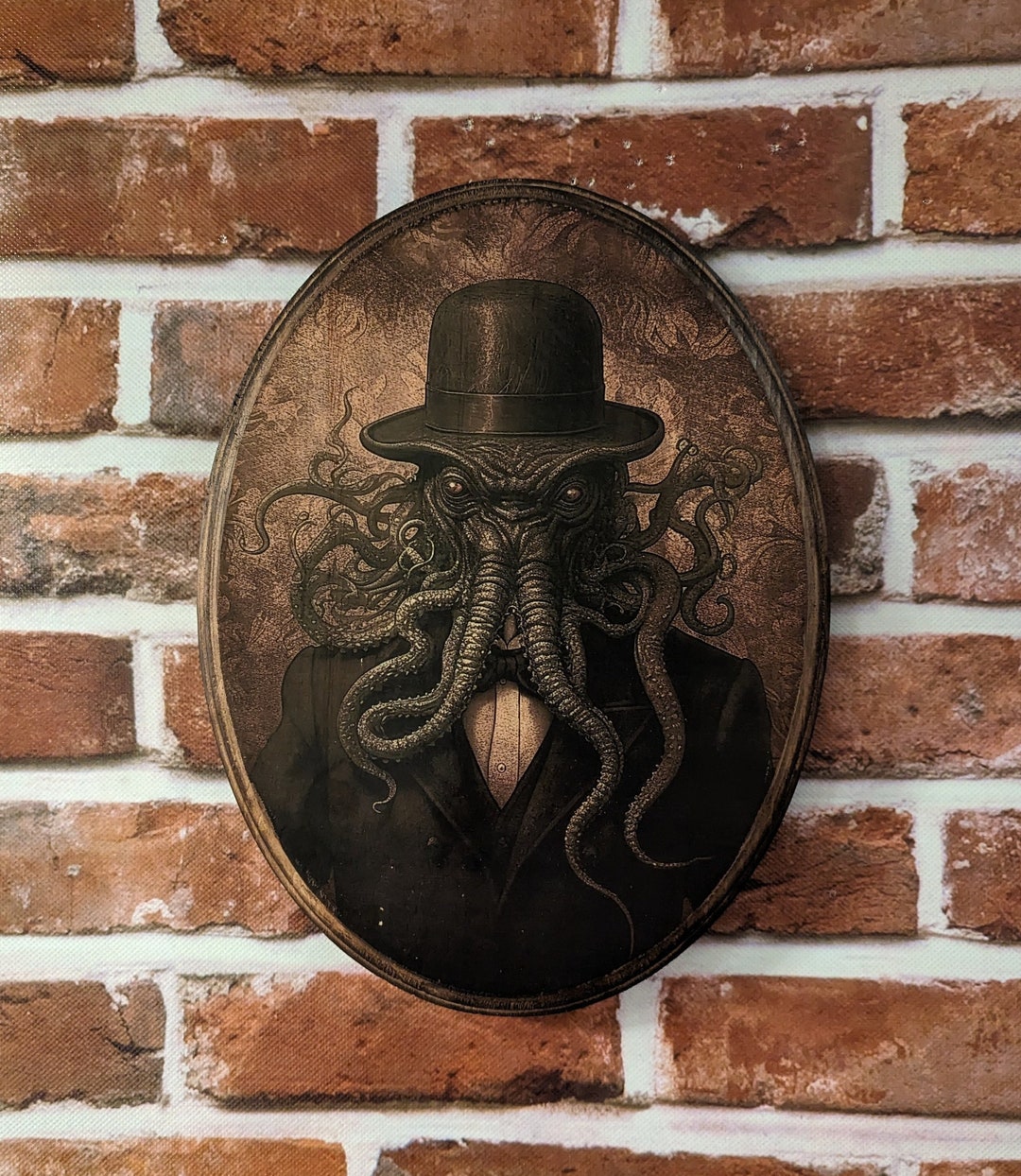 Cthulhu Victorian Portrait With Hat - Vintage Style Animal Wall Art ...