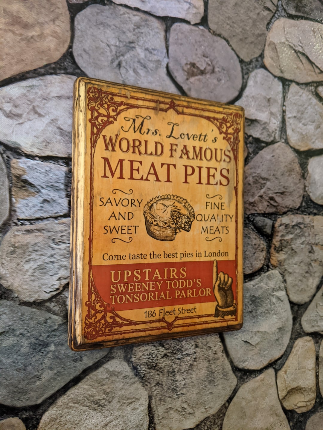 Mrs. Lovett's World Famous Meat Pies Sweeney Todd Wood Plaque - Wooden ...