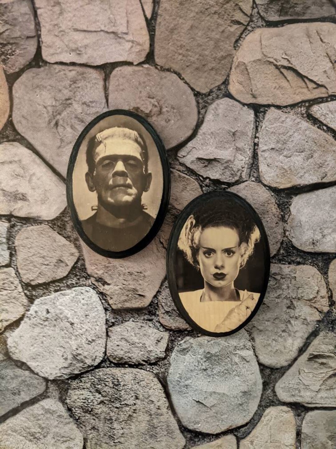MINI Frankenstein and Bride of Frankenstein Set of 2 Portraits ...