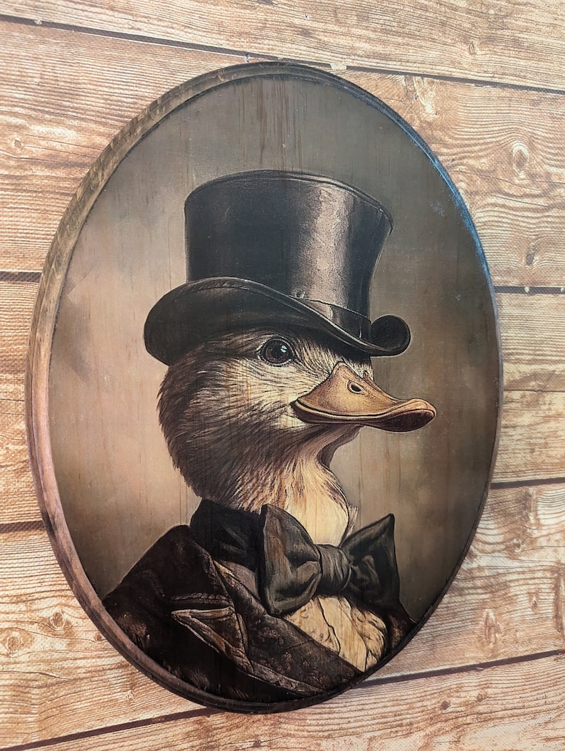 Mr Duck Victorian Portrait - Vintage Style Animal Bird Wall Art ...
