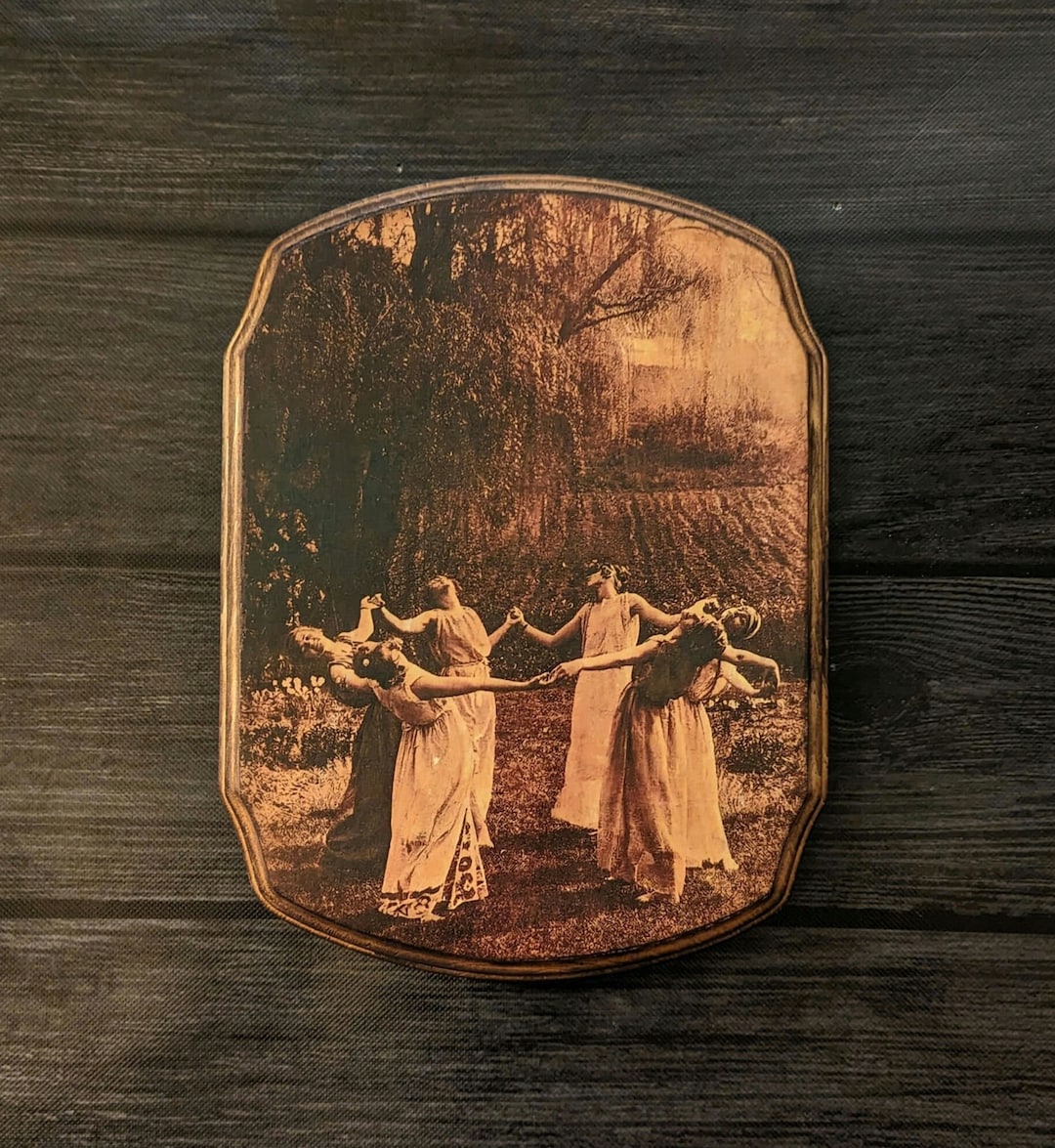 Witches Dancing in a Circle Photo- Witch Wall Art - Wood Wooden Wall ...