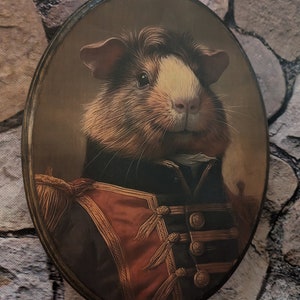 Guinea Pig Male Victorian Portrait - Vintage Style Animal Guinea Pig ...