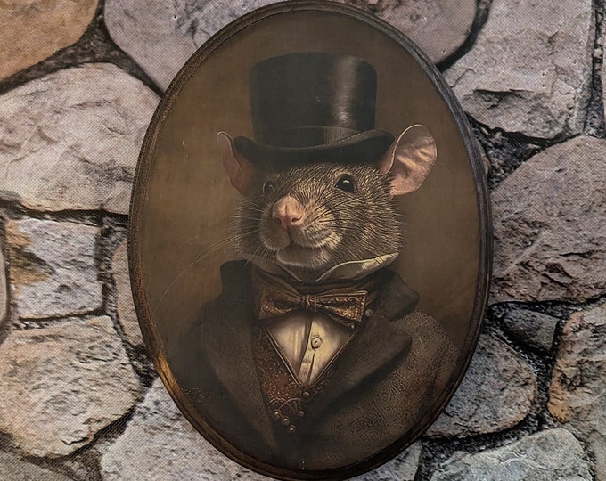 Frogs and Rat Art Print 8x8 - Etsy