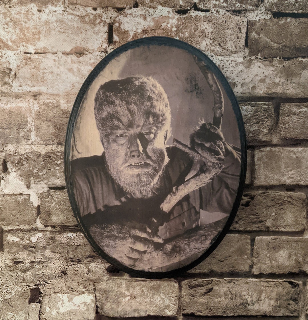 Wolfman Portrait 9 X 12 Inch - Universal Monsters- Lon Chaney Jr Wood ...