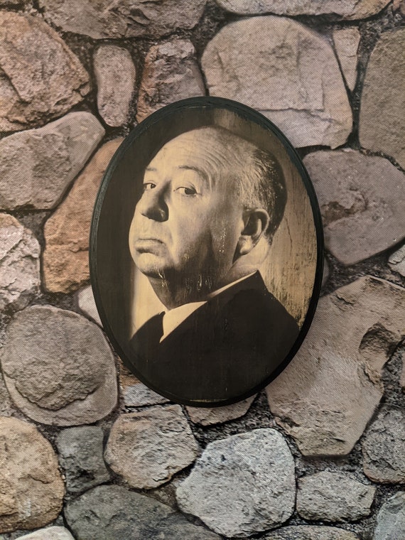 Alfred Hitchcock Portrait Wooden Sign Wall Plaque Handmade | Etsy