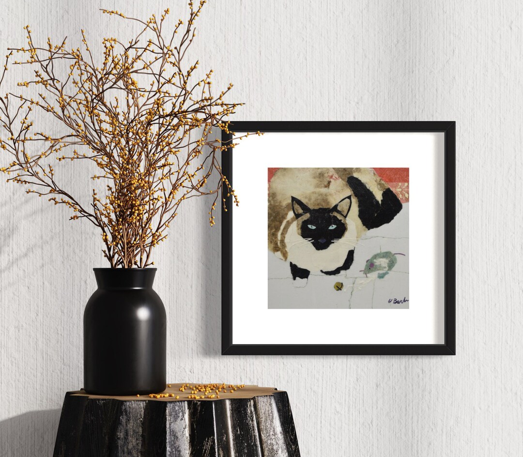 Fine Art Print, Achievement Level: Cat, by Wendy Boucher, Siamese Cat, 10x10 - Etsy