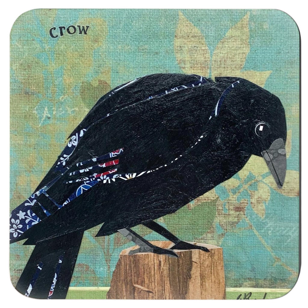 Crow Coasters, Art by Wendy Boucher - Etsy