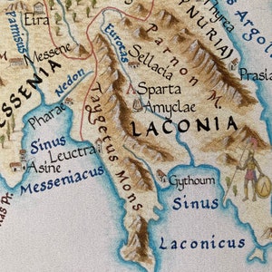 Map of Ancient Greece, 5th Century BC - Etsy