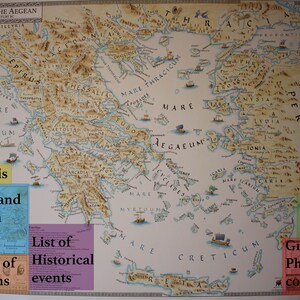 Map of Ancient Greece, 5th Century BC - Etsy