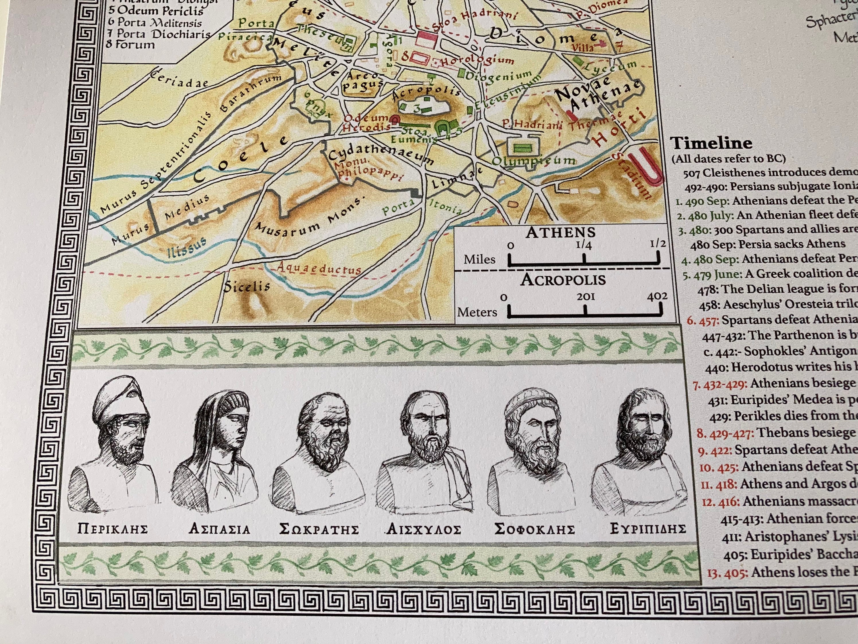 Map of Ancient Greece, 5th Century BC - Etsy