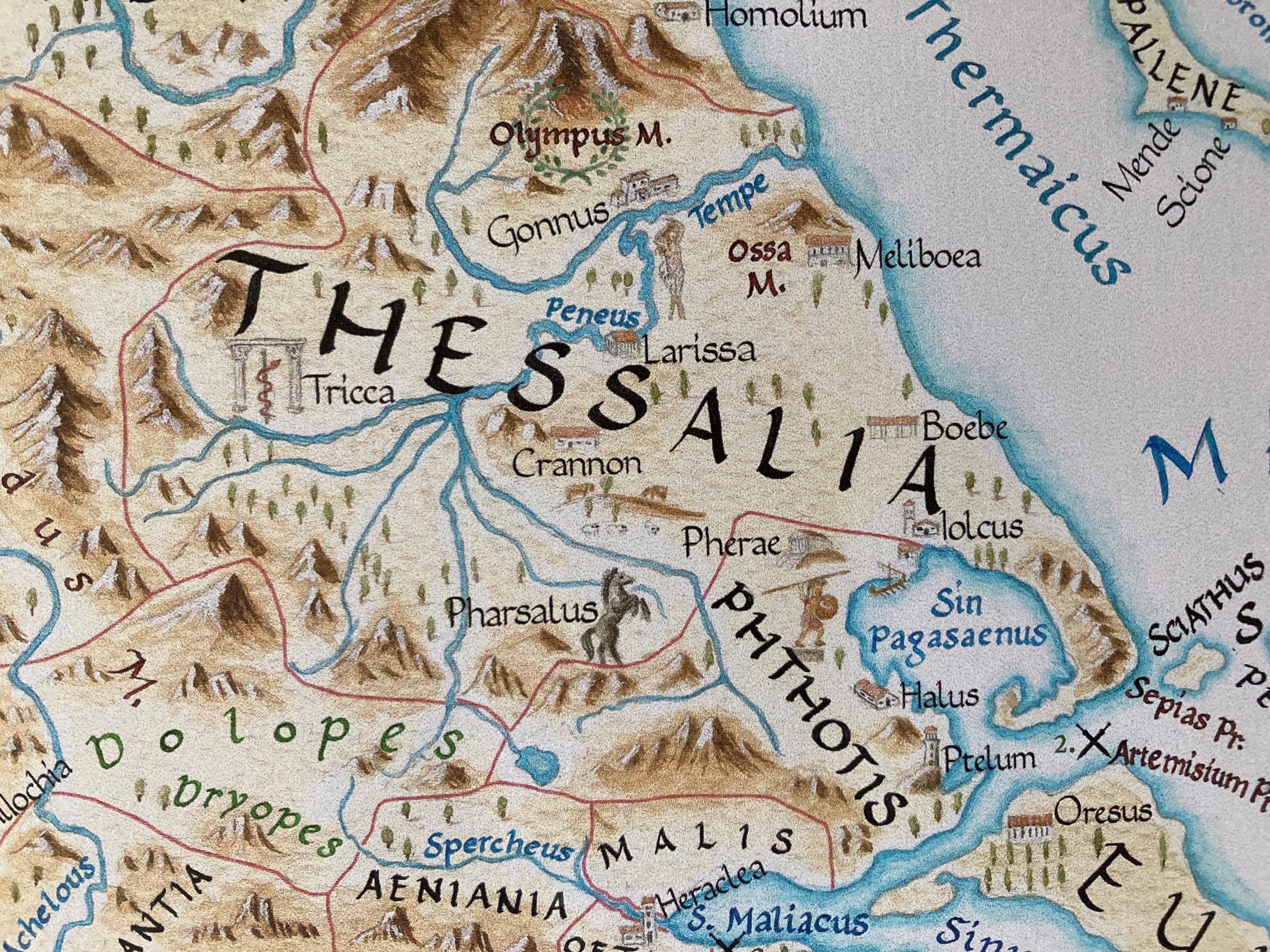 Map of Ancient Greece, 5th Century BC - Etsy