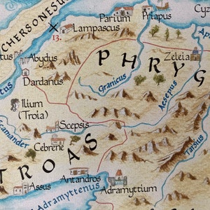 Map of Ancient Greece, 5th Century BC - Etsy