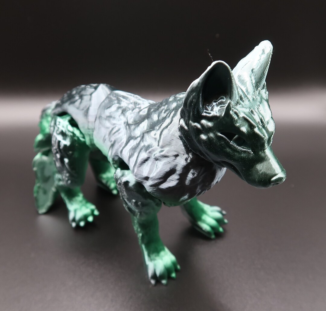Cinderwolf Articulated Wolf / Fidget Toy / Cinderwing3d Print - Etsy