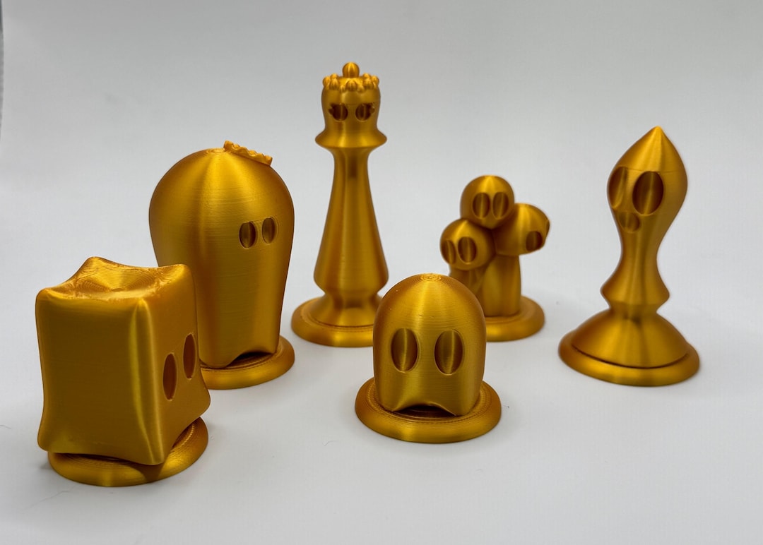Cute Ghost Chess Set - Premium Colors - High Resolution Custom 3D ...