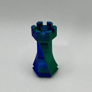 Twisted Hexagon Chess Pieces - High Resolution Custom 3D Printed ...