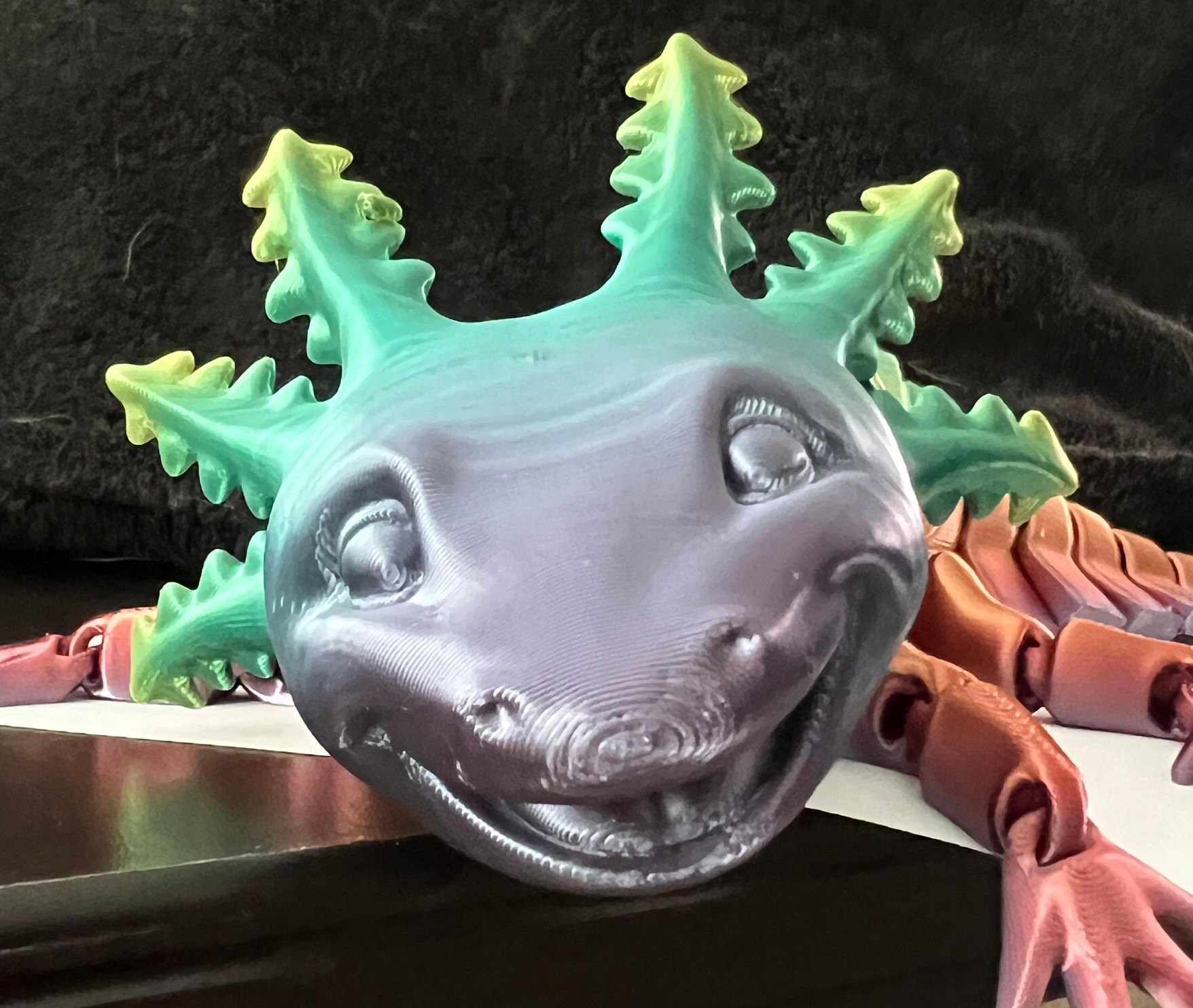 3d-printed Rainbow Fully-articulated Axolotl / Fidget Toy - Etsy
