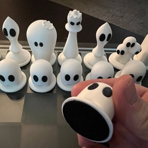 Cute Ghost Chess Pieces High Resolution Custom 3D Printed - Etsy