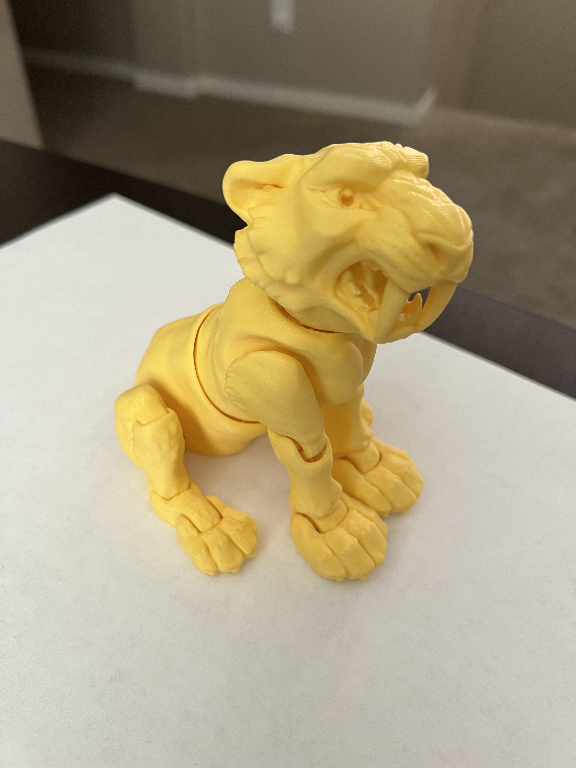 3d-printed Fully-articulated Sabertooth Tiger / Fidget Toy - Etsy Australia