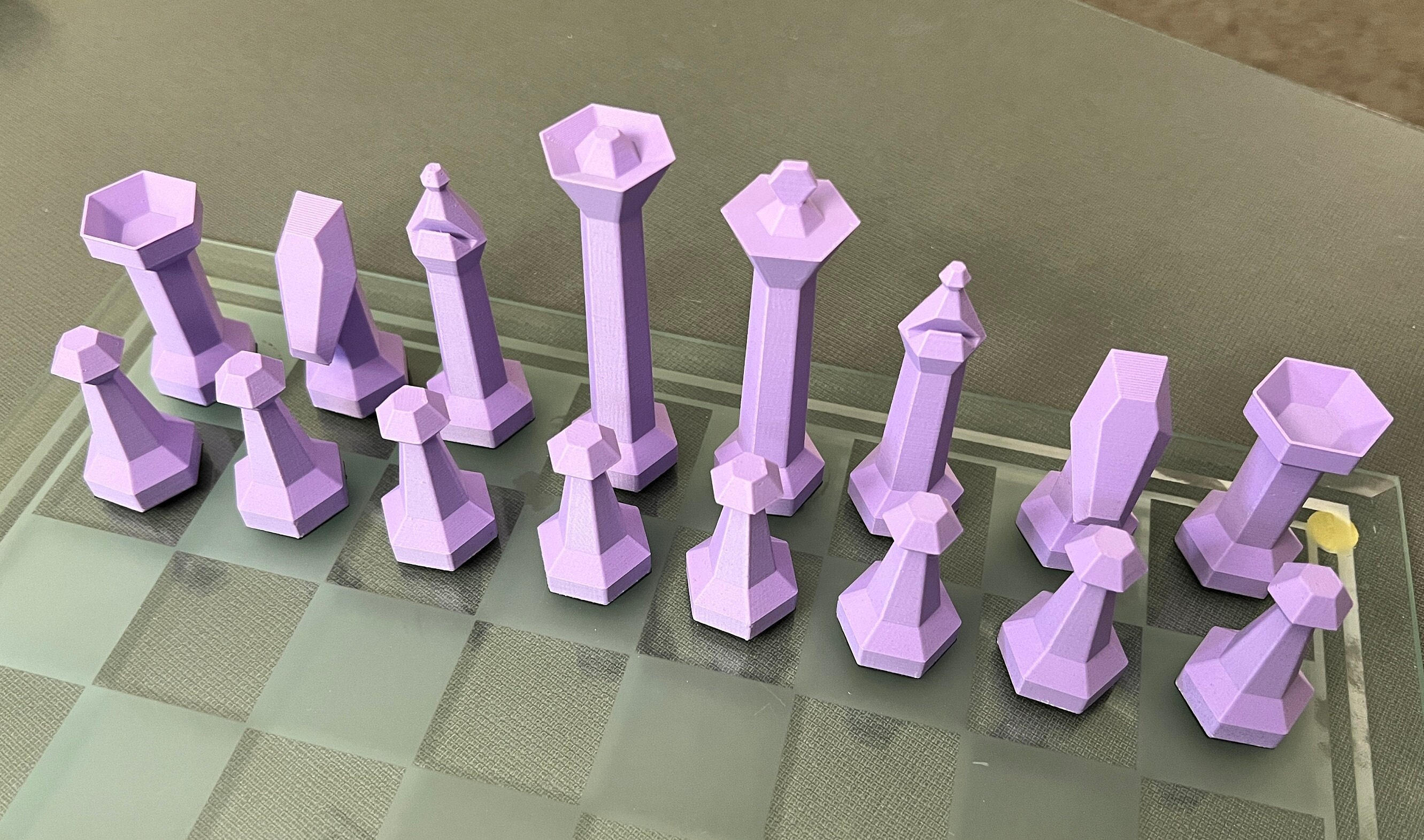 Parametric Chess Set Color Options, High Resolution Custom 3D Printed ...