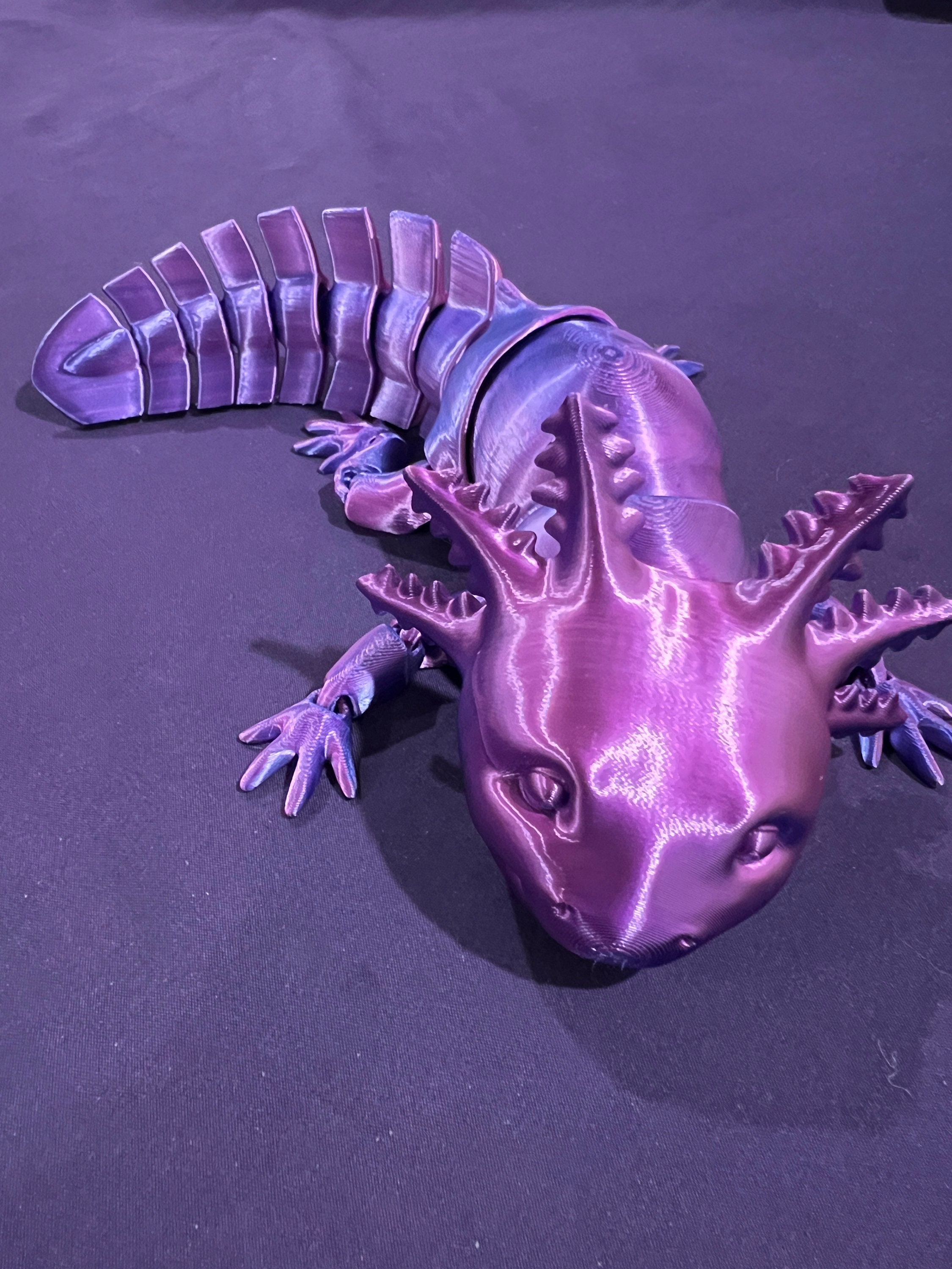 3d-printed Rainbow Fully-articulated Axolotl / Fidget Toy - Etsy