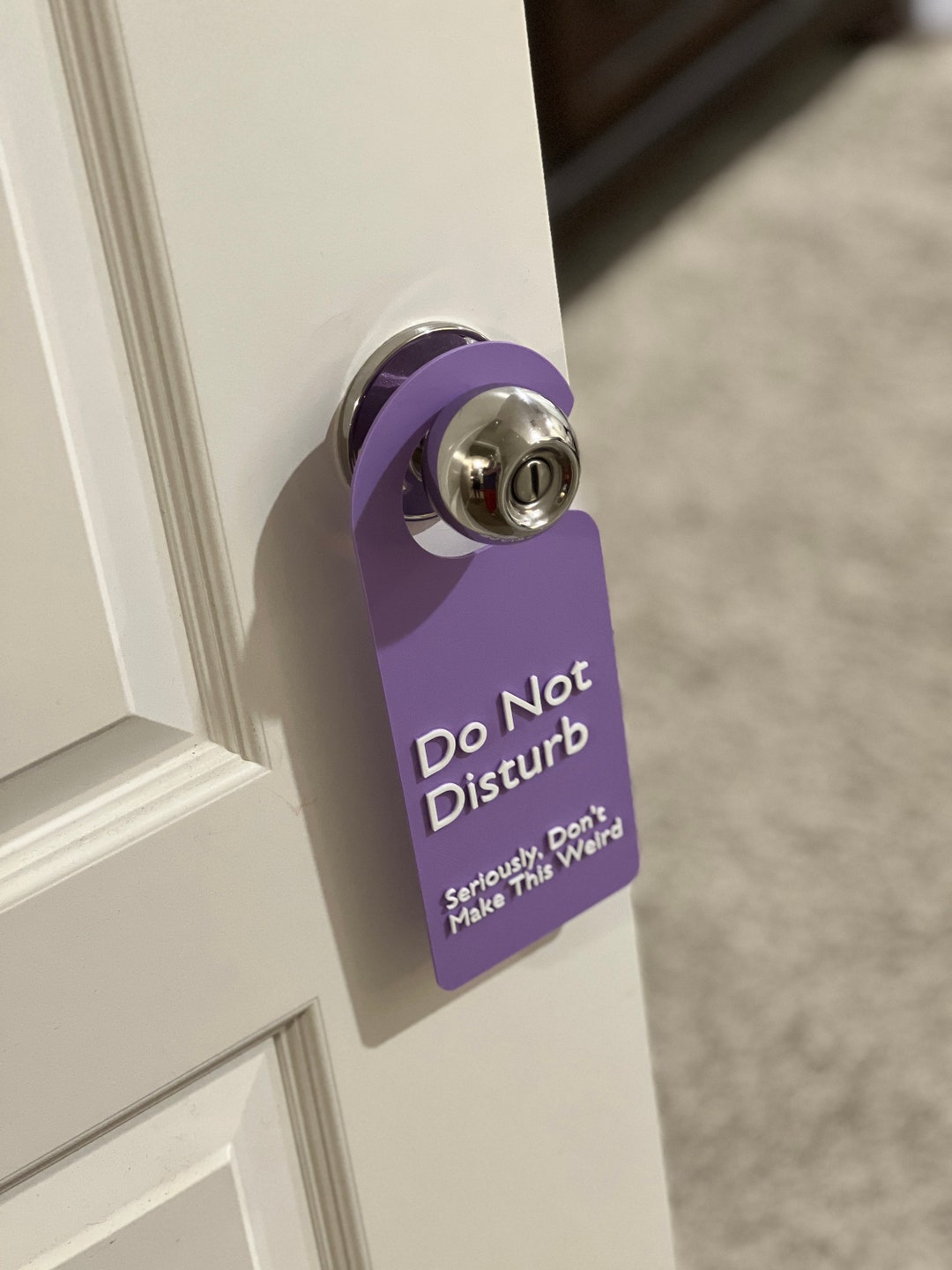Funny Do Not Disturb Door Hanger, Custom Doorknob Sign, Room Sign ...