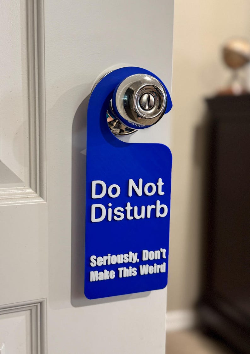 Funny and Customizable Do Not Disturb Door Hangers & Door Plaques ...