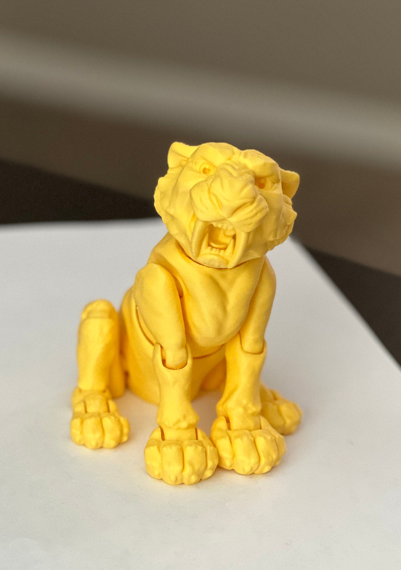 3d-printed Fully-articulated Sabertooth Tiger / Fidget Toy - Etsy Australia
