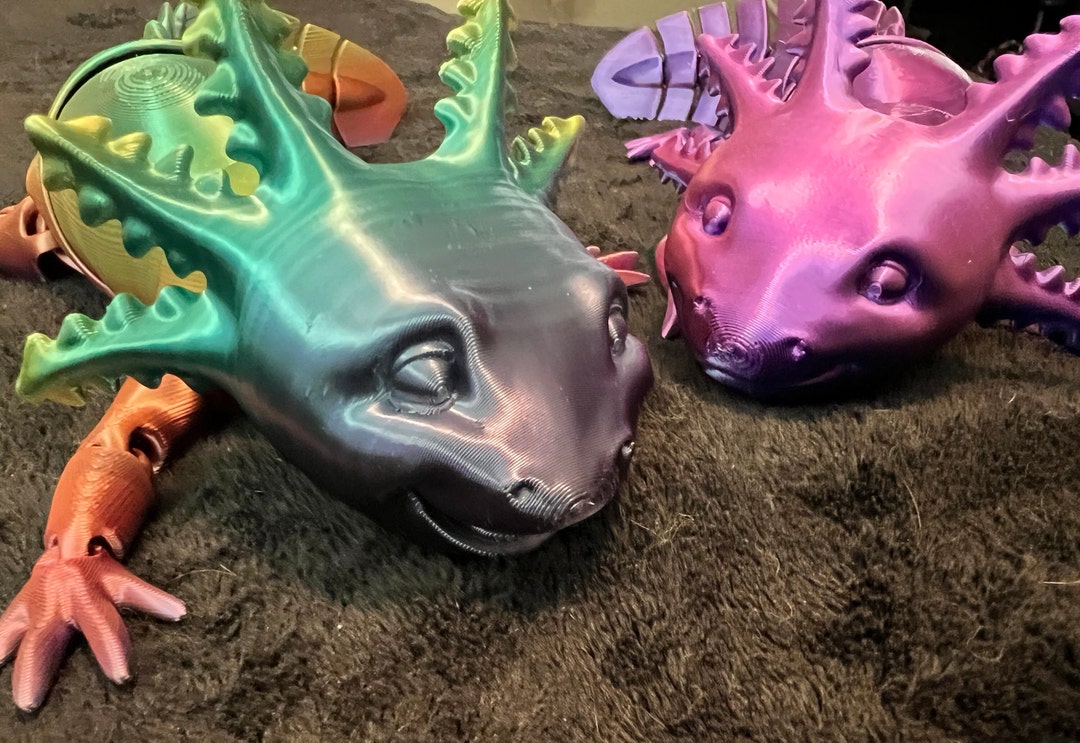 3d-printed Fully-articulated Axolotl / Fidget Toy - Etsy
