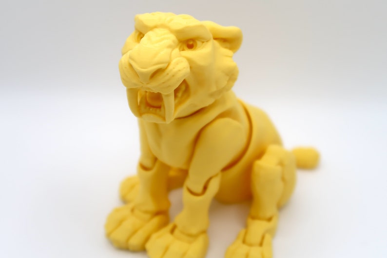 3d-printed Fully-articulated Sabertooth Tiger / Fidget Toy - Etsy
