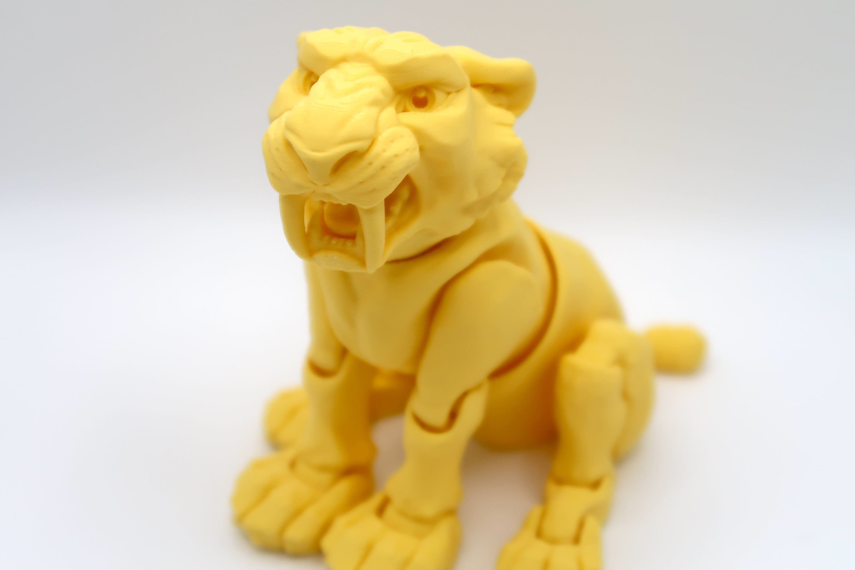 3d-printed Fully-articulated Sabertooth Tiger / Fidget Toy - Etsy